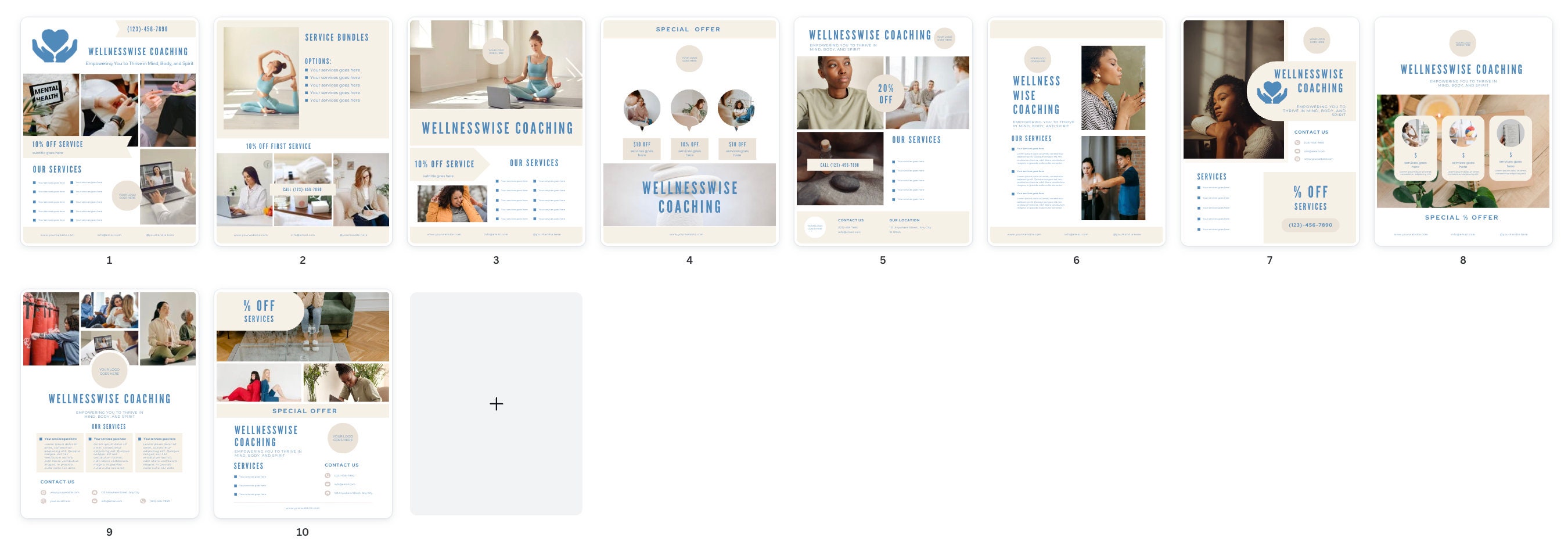 Wellness Coach Flyer Template: Editable Canva Designs (digital Download ...