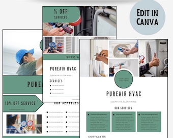 Hvac Flyer Template | Canva Template | Air Conditioning | Hvac Business ...