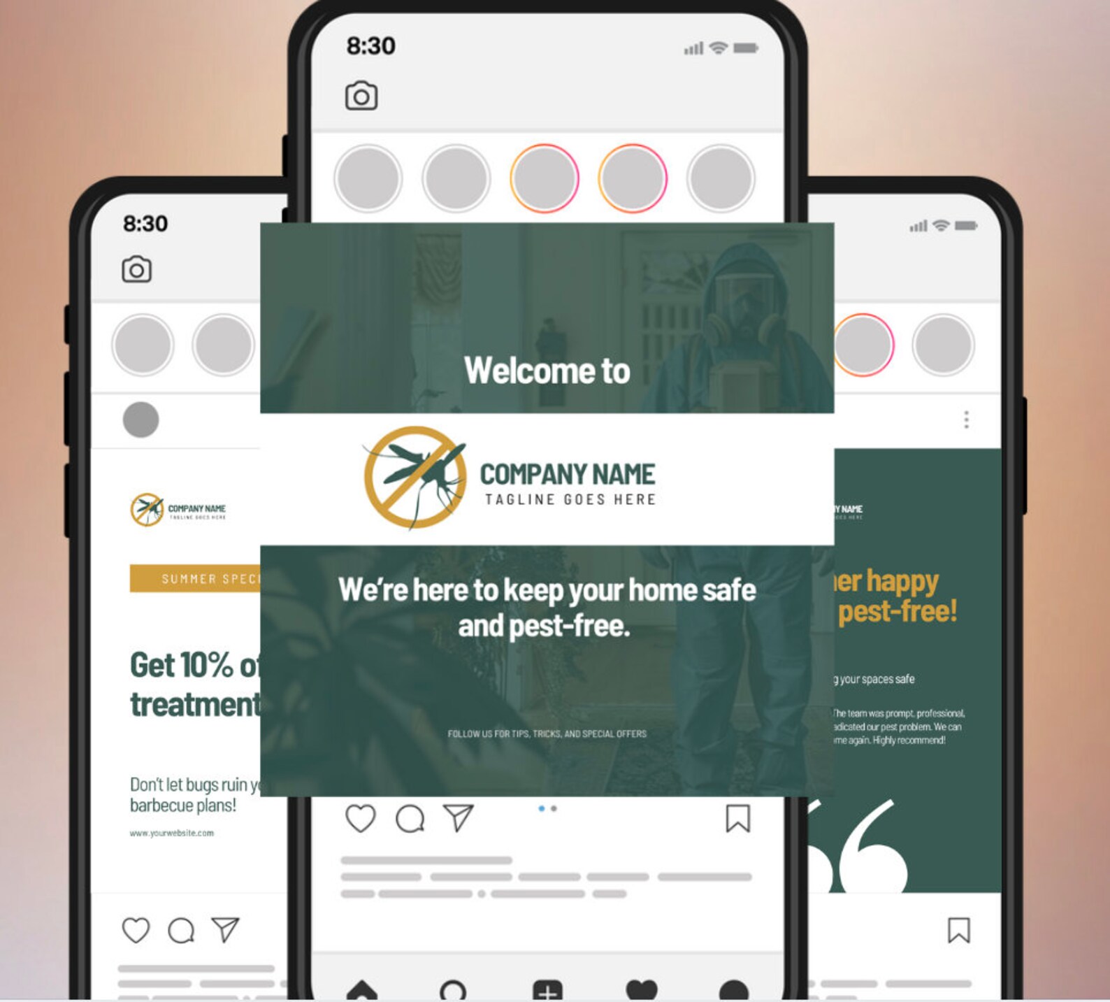 Pest Control Social Media Posts: Canva Templates (30 Posts) - Etsy