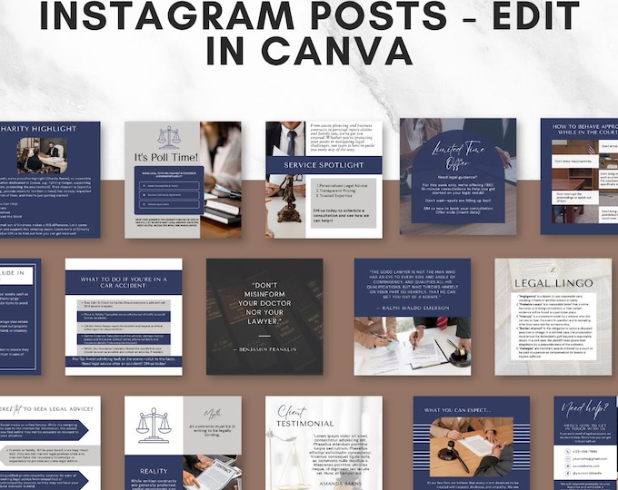 Law Firm Instagram Post Ideas, Social Media Posts for Lawyers and ...