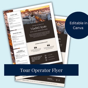 Editable Tour Operator Flyer Template: Travel Promotion Design (canva ...
