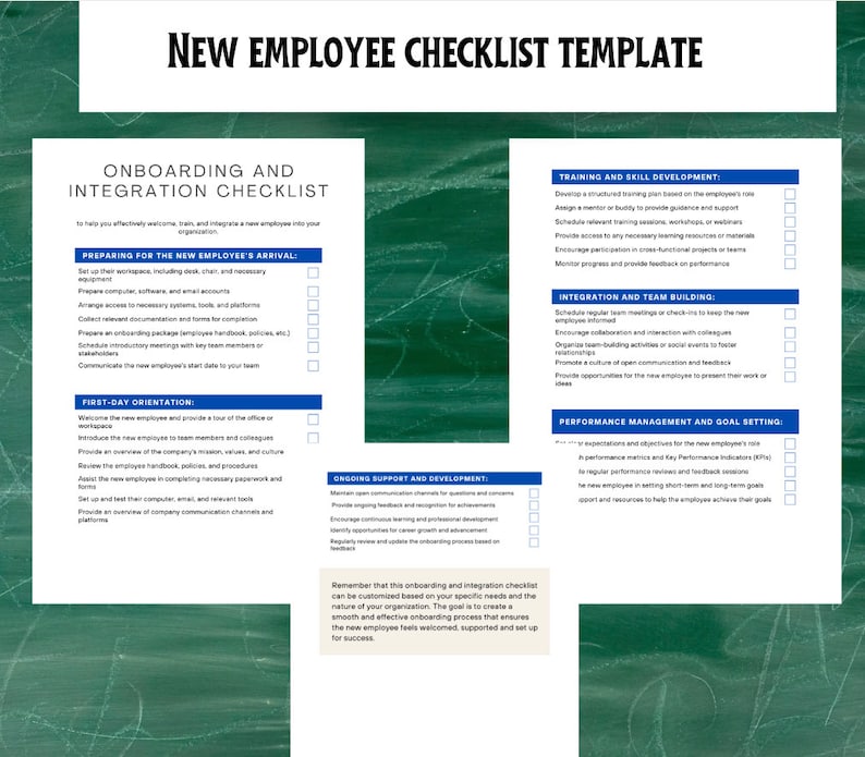 New Employee Onboarding Checklist Template: Editable Canva Design - Etsy