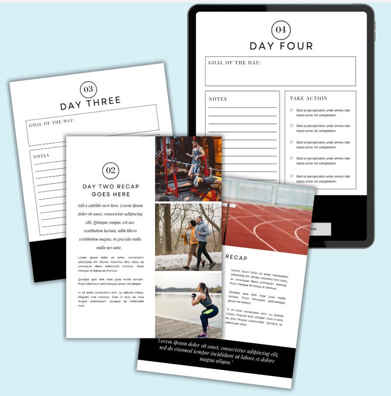 Canva 5-day Challenge Templates | Challenge Workbook | Canva Template ...