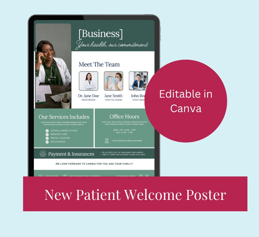 Healthcare Flyer | New Patient Information Flyer Canva Template | Home ...