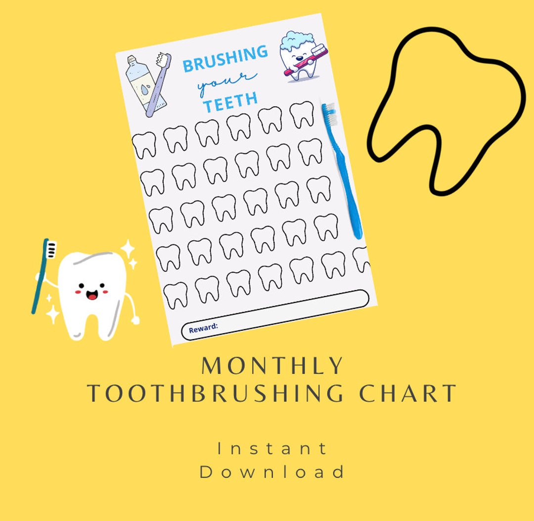 Tooth Brushing Chart | Brush Your Teeth | Brush My Teeth Printable ...