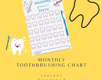 Tooth Brushing Chart | Brush Your Teeth | Brush My Teeth Printable ...