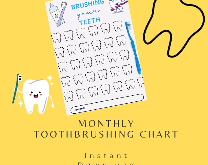 Tooth Brushing Chart | Brush Your Teeth | Brush My Teeth Printable ...