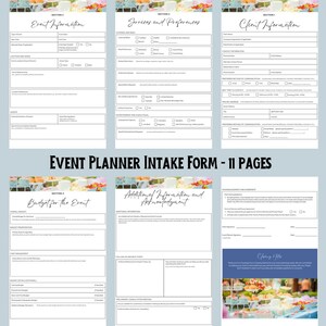 Event Planner Client Intake Form: Editable Canva Template (11 Pages) - Etsy