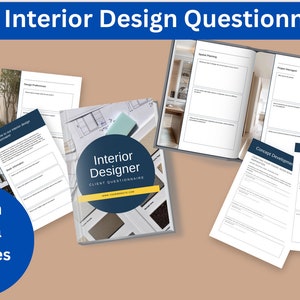 Interior Design Client Questionnaire & Mood Board Template (canva) - Etsy