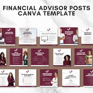 30 Financial Advisor Instagram Templates - Editable Canva Posts ...