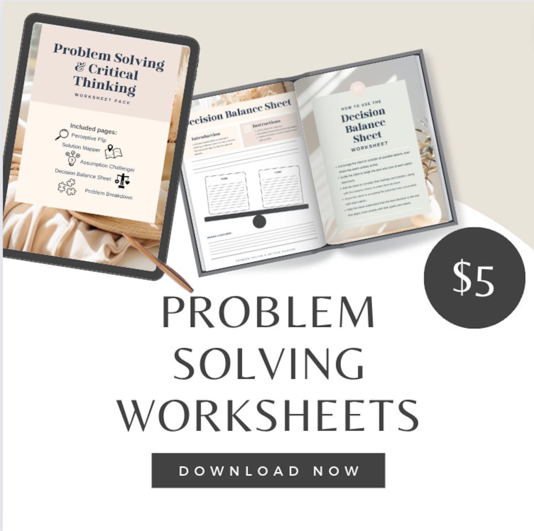 Problem and Solution Tracking Printables | Solving Problems Worksheets ...