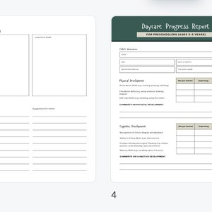 Preschool Progress Report | Daycare Progress Report | Parent Teacher ...