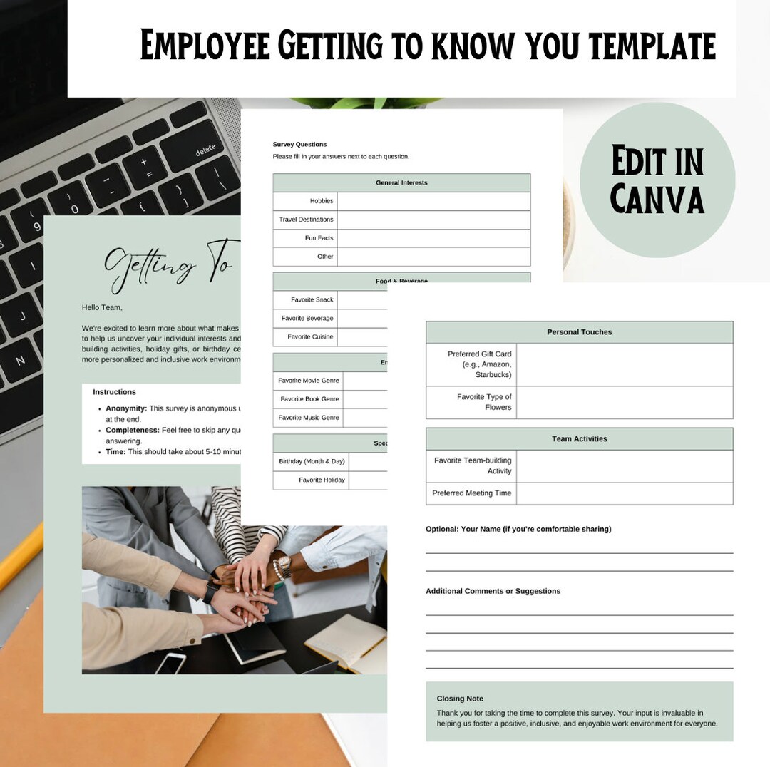 Employee Favorite Things Survey | Staff Appreciation | Teacher ...