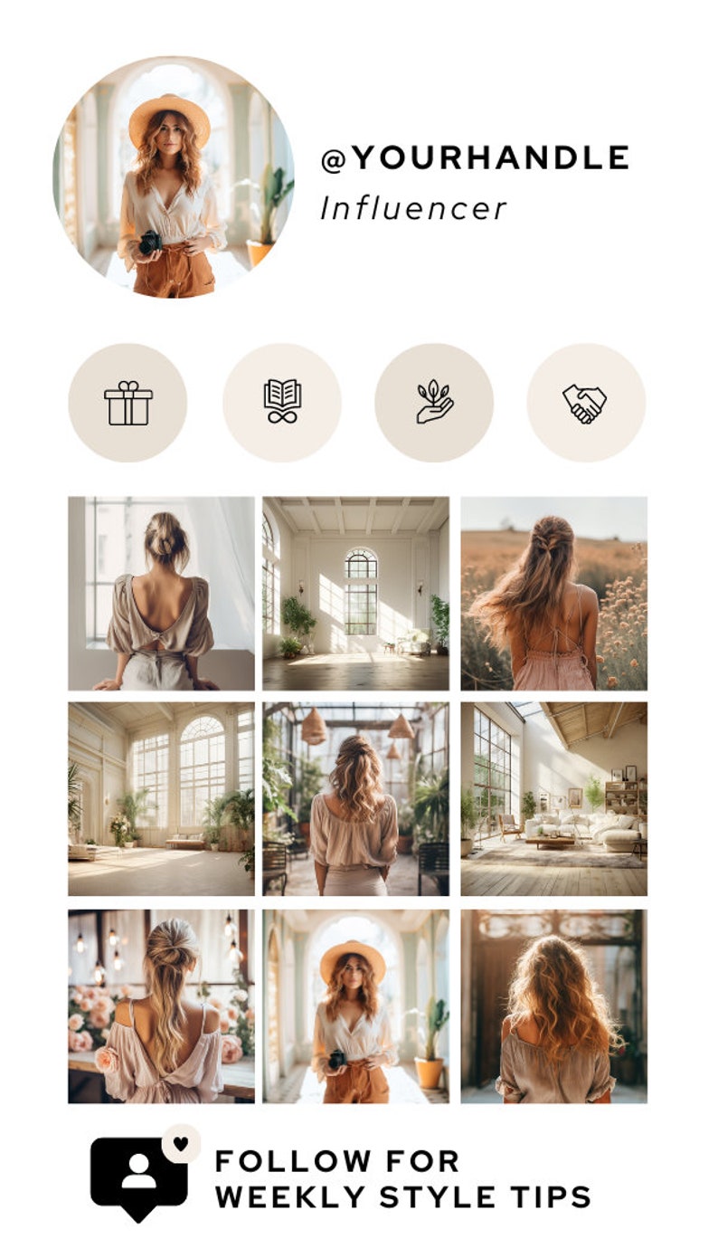 Influencer Business Card Canva Template: Editable IG Card Design - Etsy
