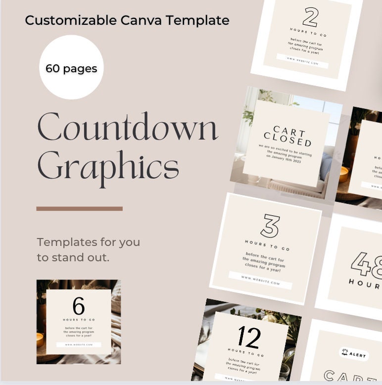 Countdown Graphics Template | Canva Template | Countdown Templates for ...