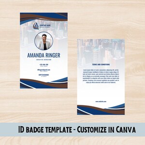 Customizable ID Badge Template: Set of 3 Canva Designs (2.2x3.5 In) - Etsy
