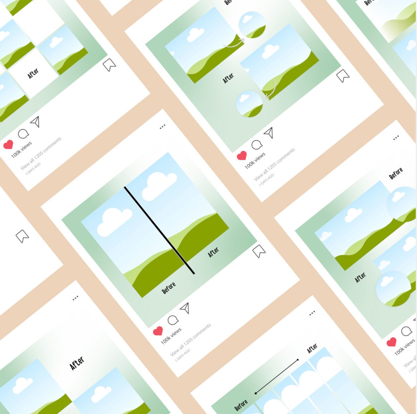 Instagram Before and After Posts: Editable Canva Template (25 Posts) - Etsy