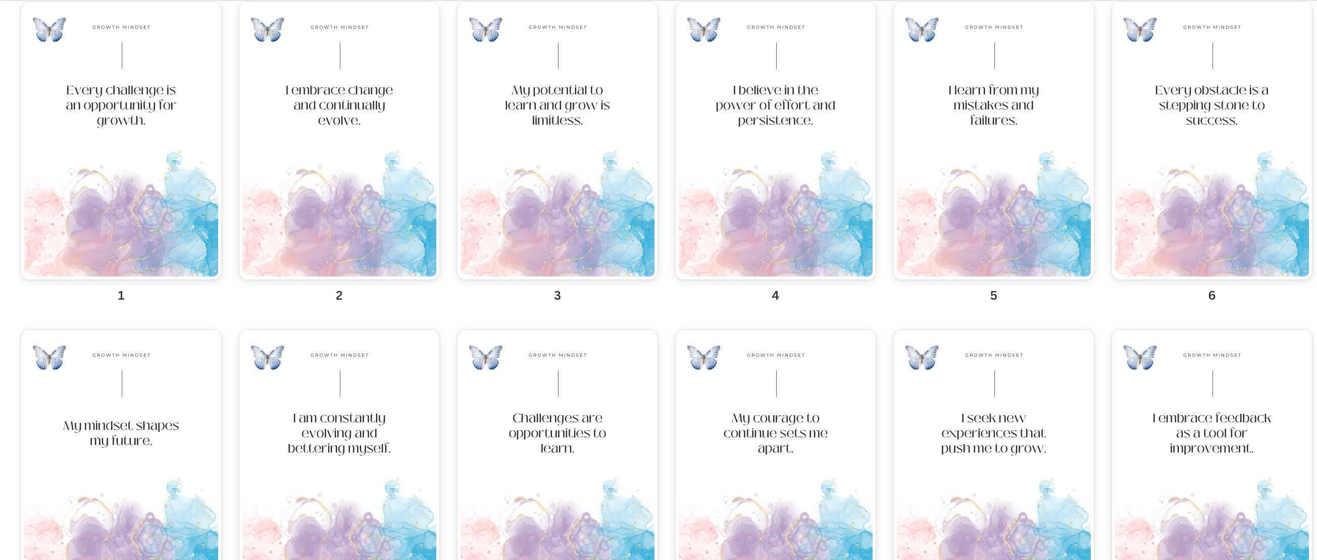 Growth Mindset Affirmation | Growth Mindset Affirmations Printable ...