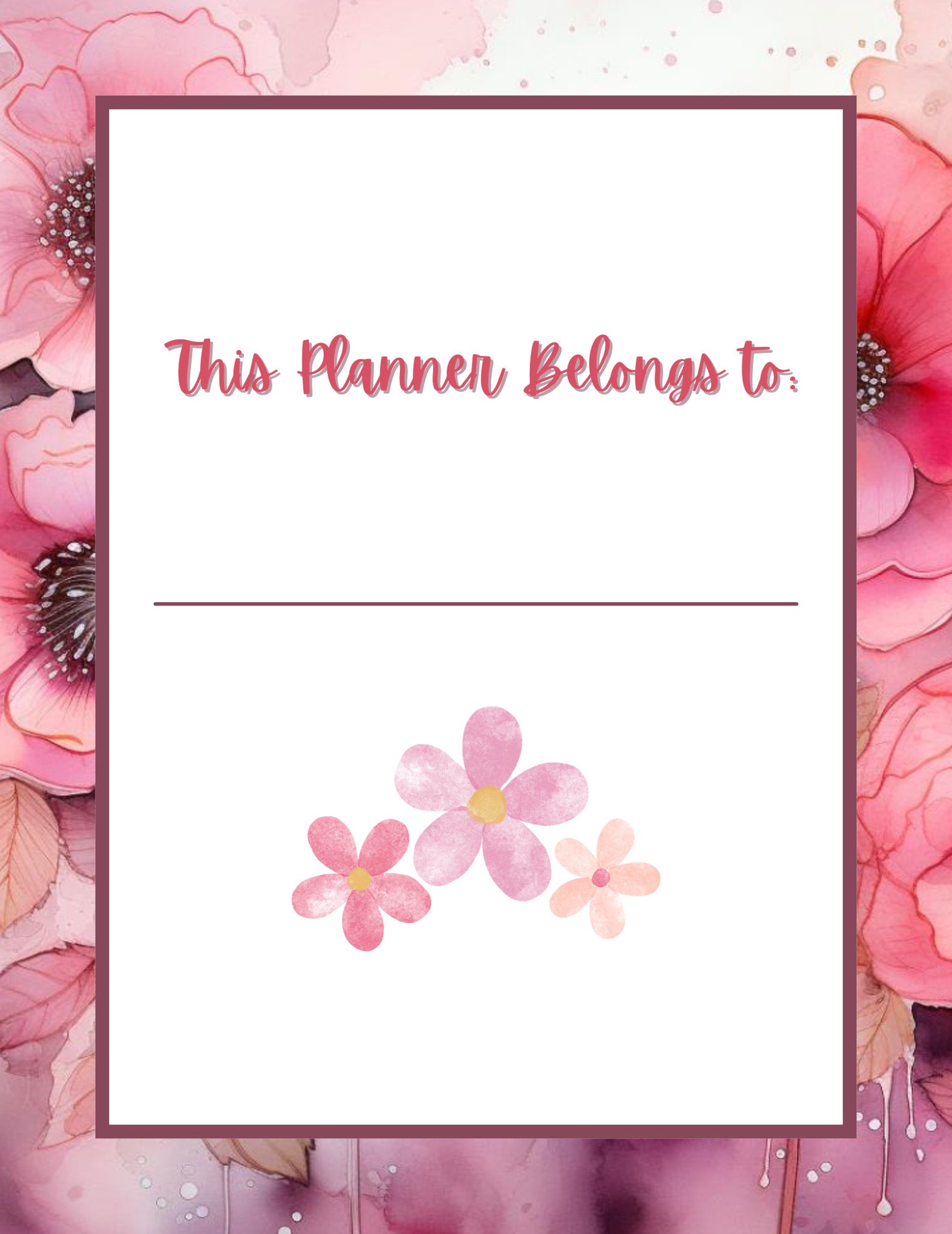 Pink Floral Daily Planner: Printable 7-day Schedule (PDF) - Etsy