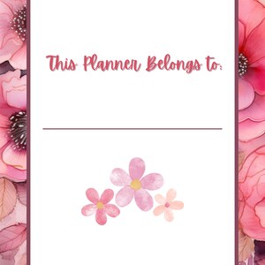 Pink Floral Daily Planner: Printable 7-day Schedule (PDF) - Etsy