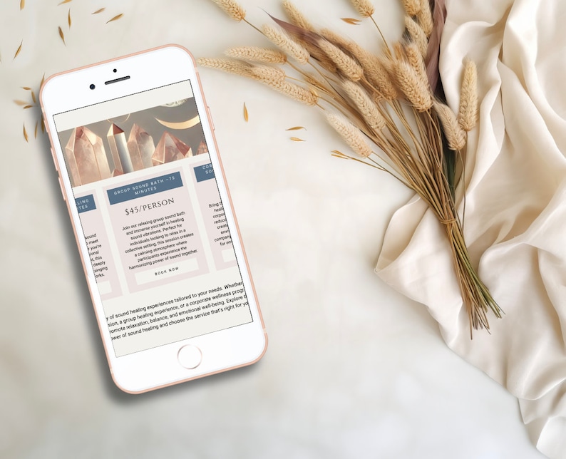 Sound Healing Website Template: Modern Canva Landing Page (edit in ...