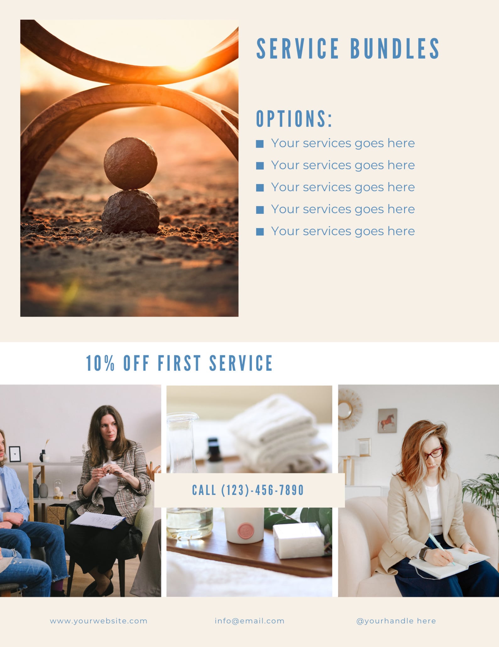 Therapist Marketing Flyer | Counseling Flyer | Canva Template ...