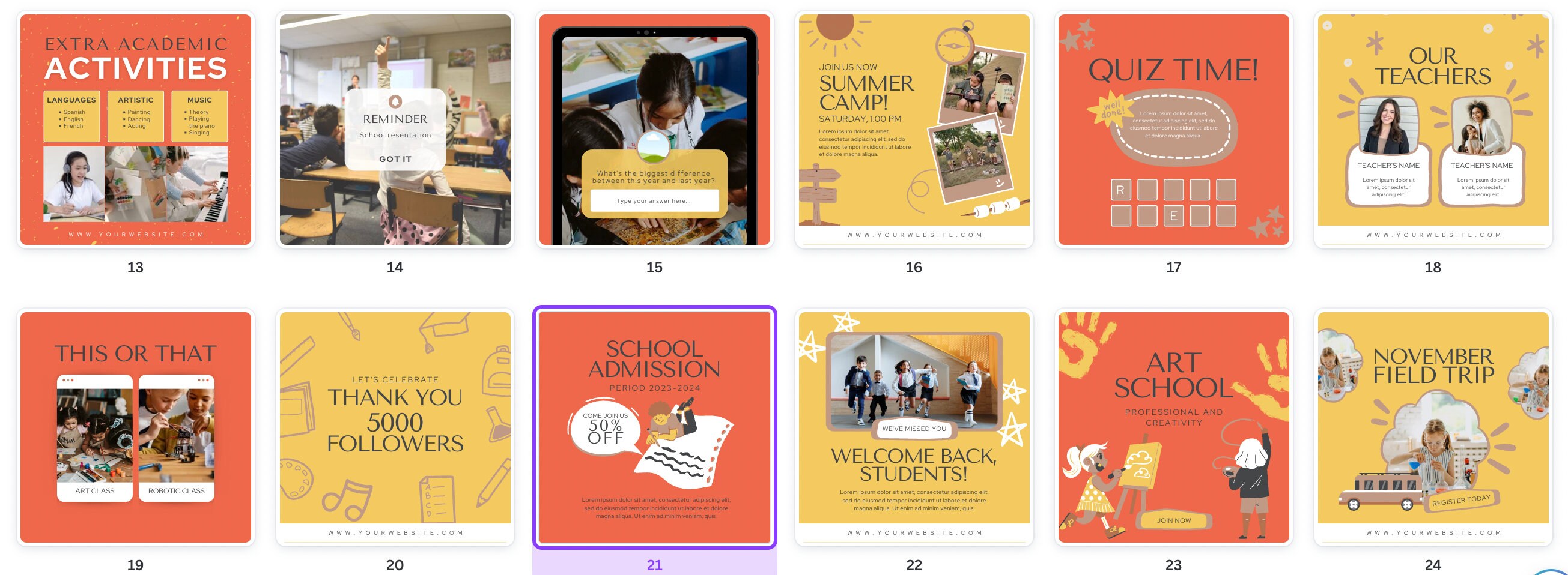 30 Education Instagram Posts Canva Template Education Instagram Posts ...