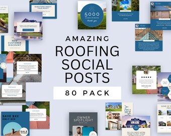 20 Roofing / Roof Repair Facebook or Instagram Posts Roofer Social ...