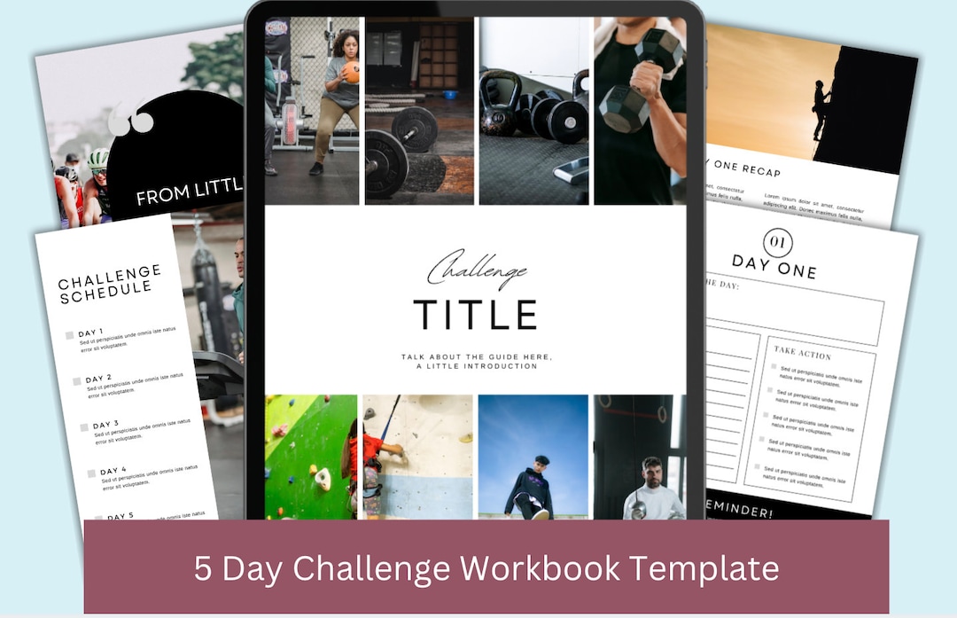 Canva 5-day Challenge Templates Challenge Workbook Canva Template Lead ...