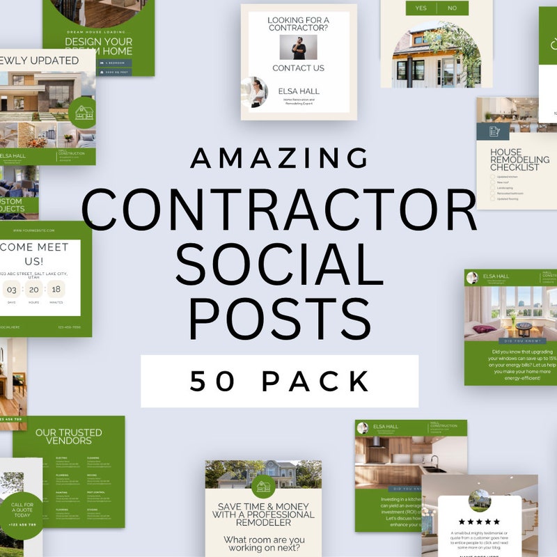 Contractor Social Media Post - Etsy
