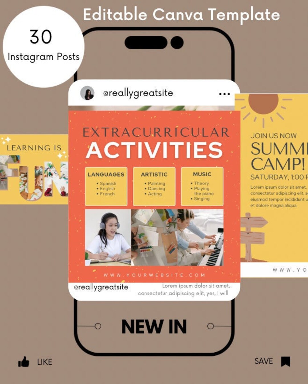 30 Education Instagram Posts | Canva Template Education Instagram Posts ...