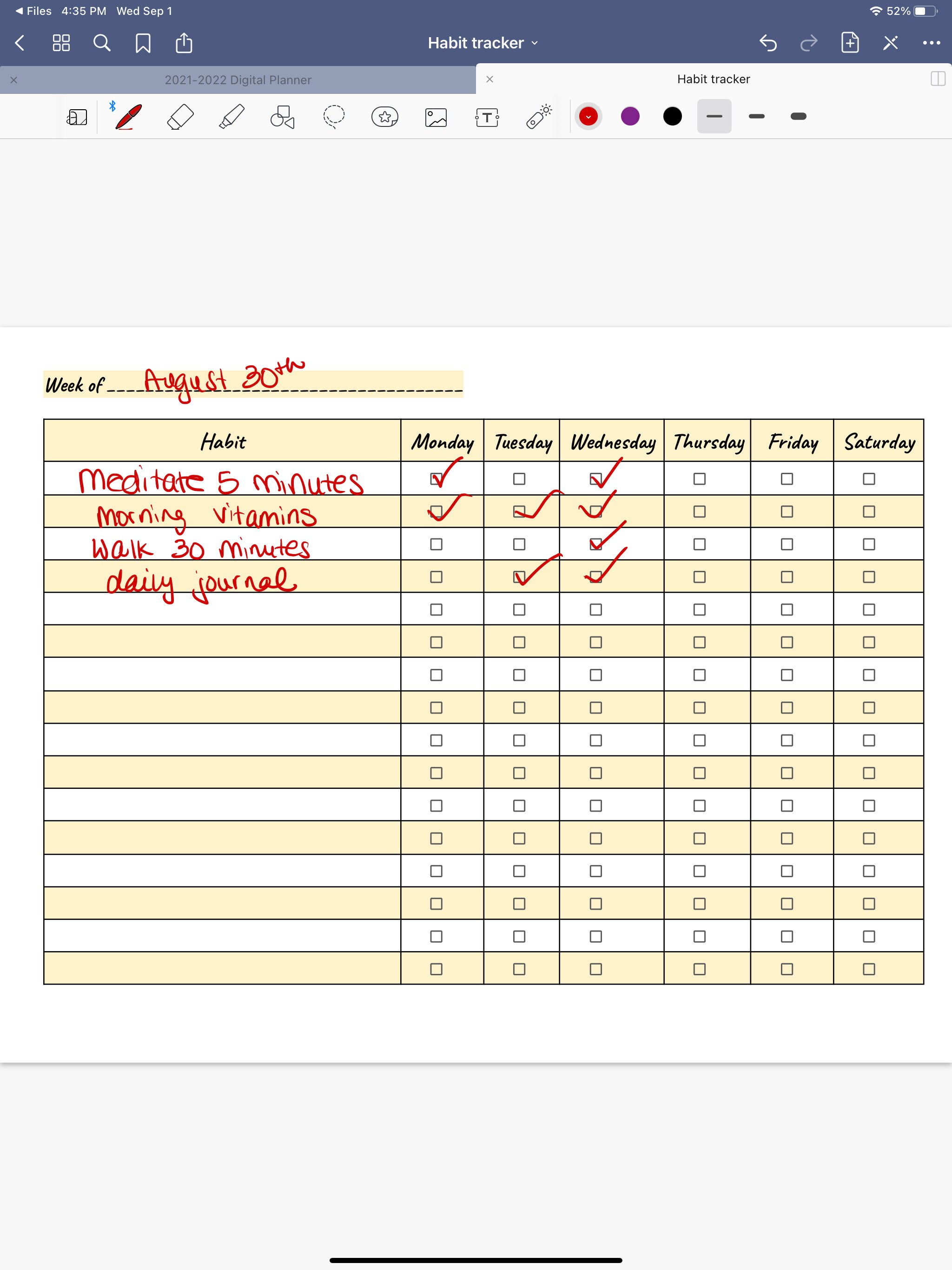 Step Tracker for Note Taking Apps Printable Digital File Paper, Party ...