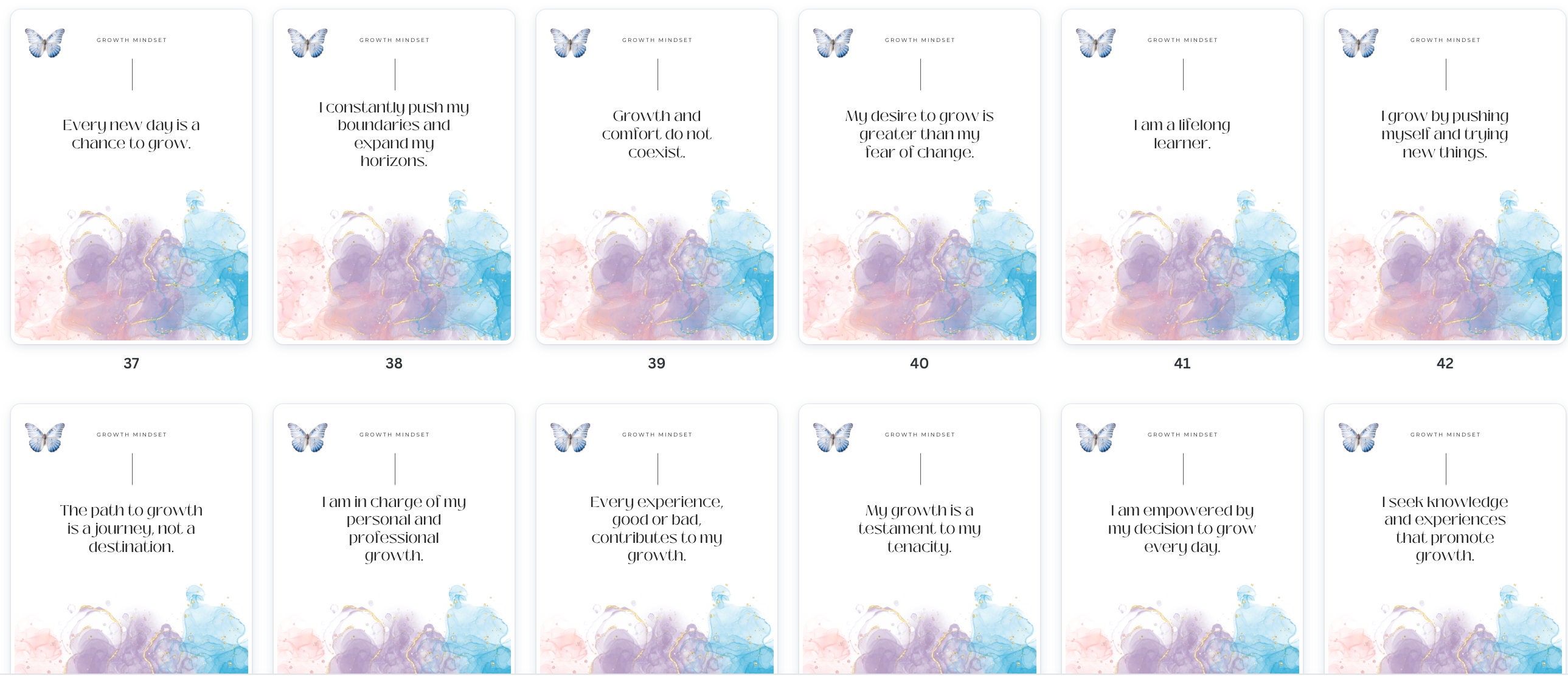 Growth Mindset Affirmation | Growth Mindset Affirmations Printable ...