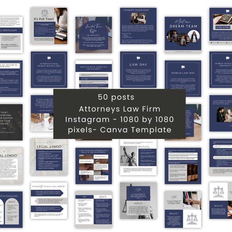 Editable Law Firm Marketing Template - Attorney Instagram Post Template ...