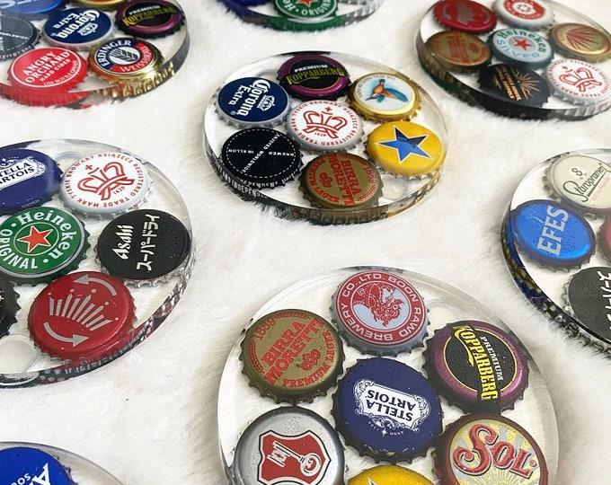 Round Bottle Cap Table, Solid Wood, End Table, Side Table, Bar Table - Etsy