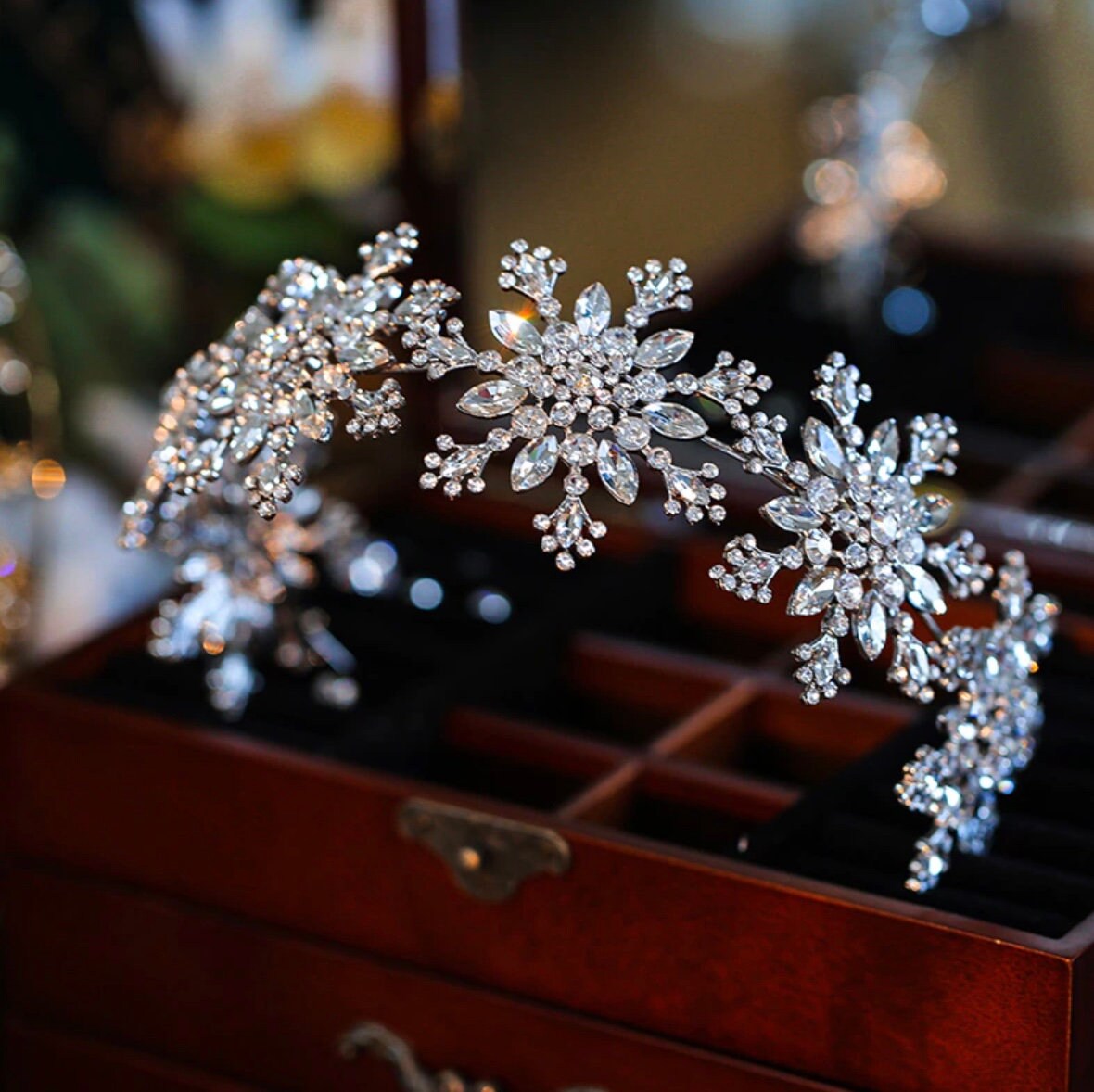 Silver Snow Flake Tiara - Etsy