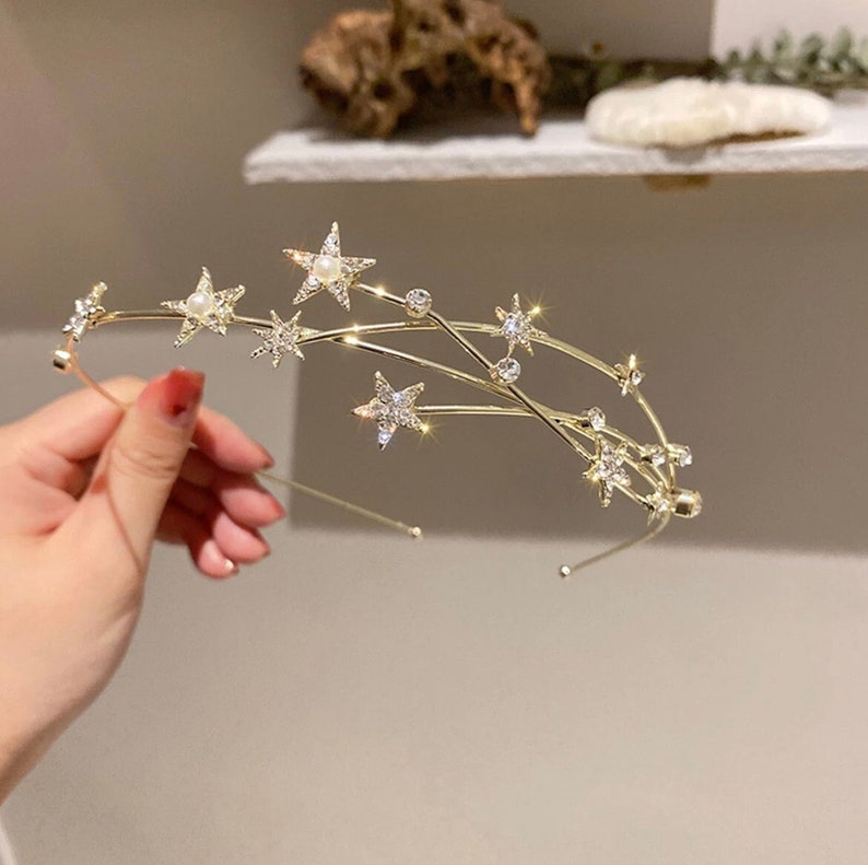 Stars Headband Star Headband Star Tiara Stars Hair Jewelry - Etsy