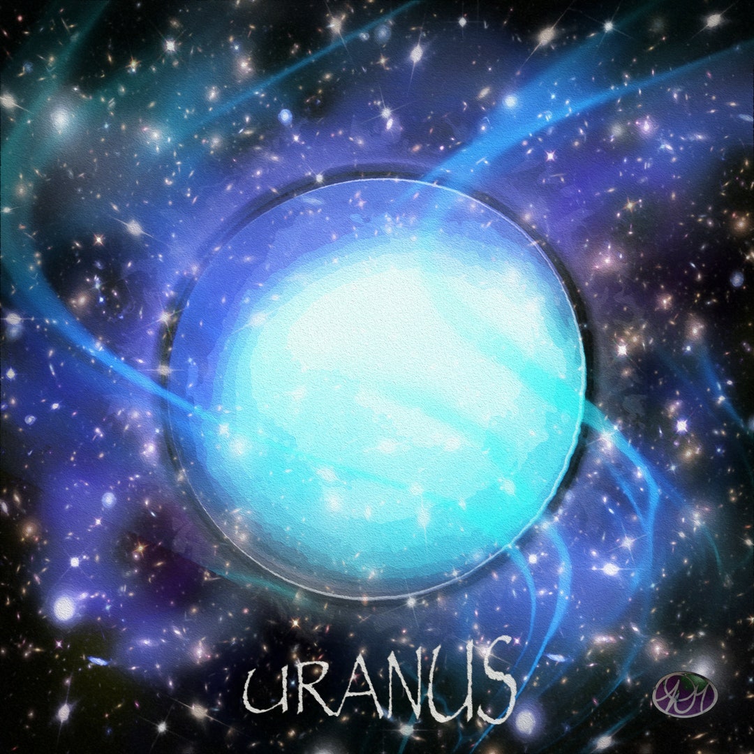 The Planet Uranus Art Print space, Little Girl, Dog, Rocket, Childrens ...
