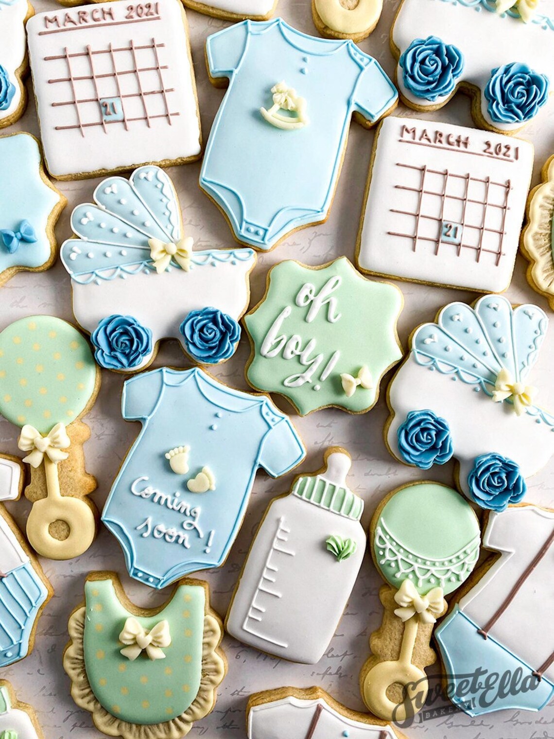 Baby Shower Cookies, Coming Soon Baby Shower Cookies, Baby Boy Cookies ...