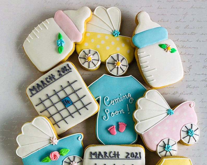 Baby Shower Cookies Coming Soon Baby Shower Cookies Cute - Etsy