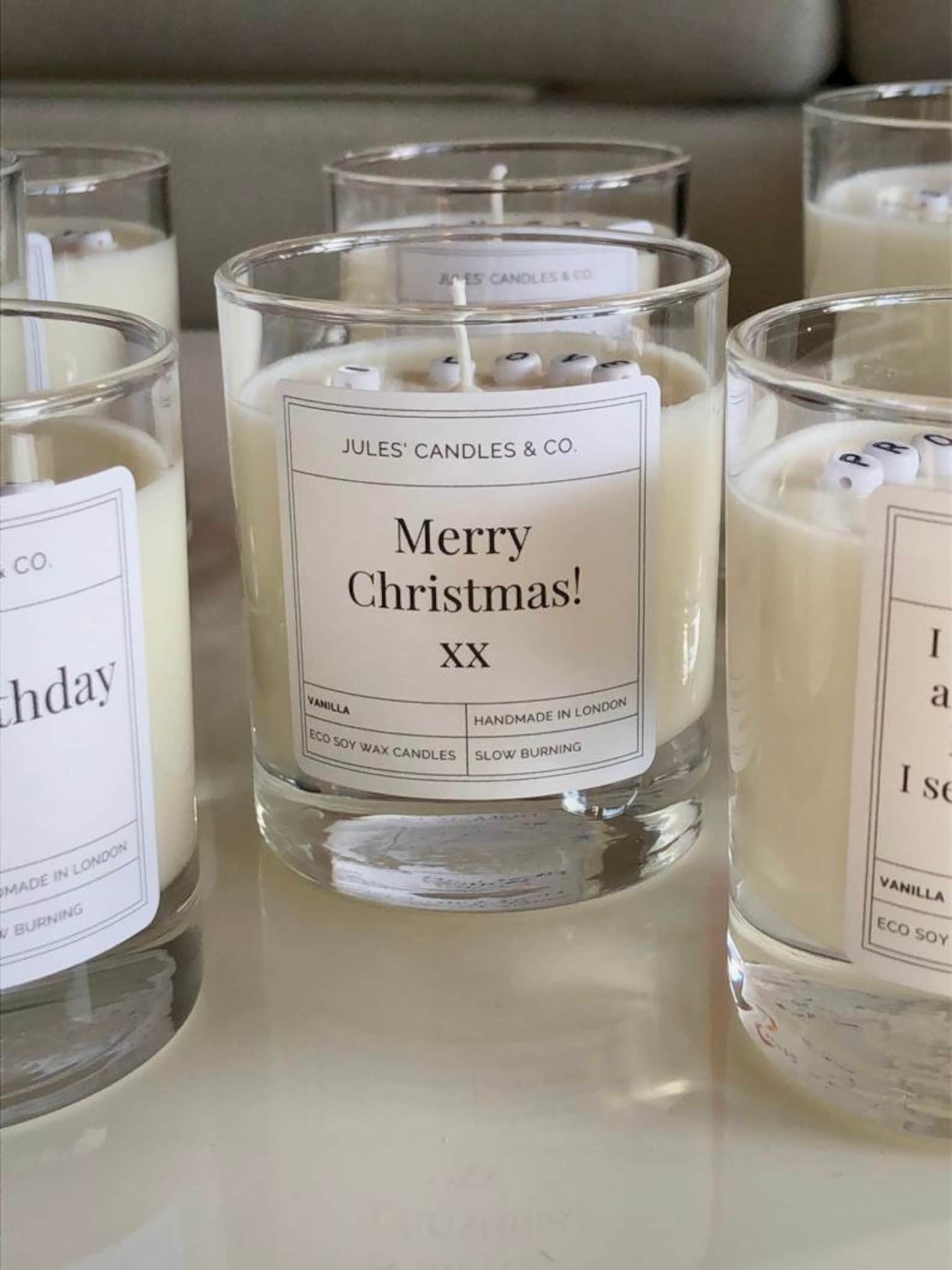 LETTER BEAD CANDLE Personalised Eco Soy Wax and Scented | Etsy UK