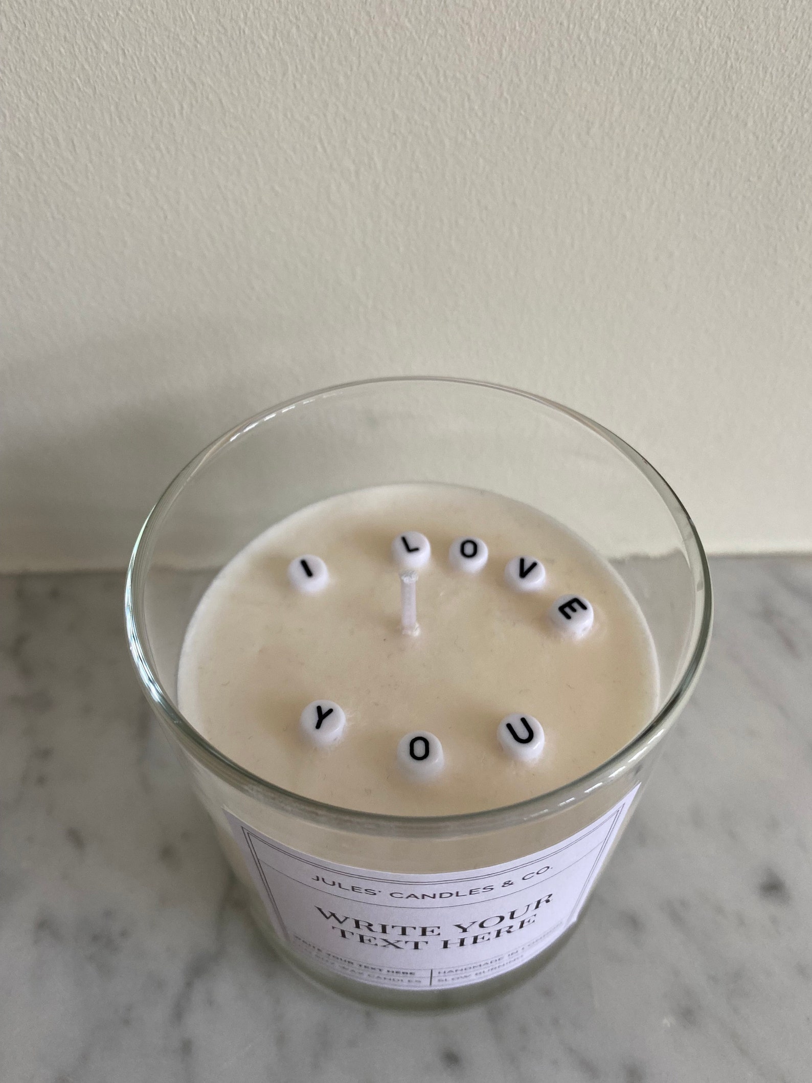 LETTER BEAD CANDLE Personalised Eco Soy Wax and Scented | Etsy UK