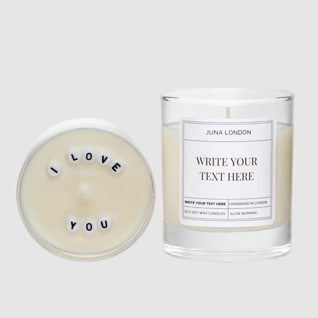 LETTER BEAD CANDLE - Personalised, Eco Soy Wax and Scented Candle ...