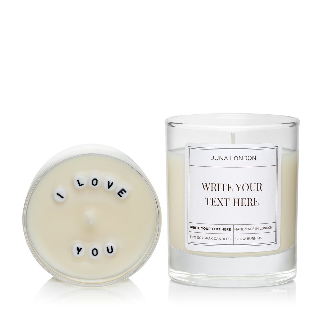 LETTER BEAD CANDLE Personalised, Eco Soy Wax and Scented Candle Perfect ...