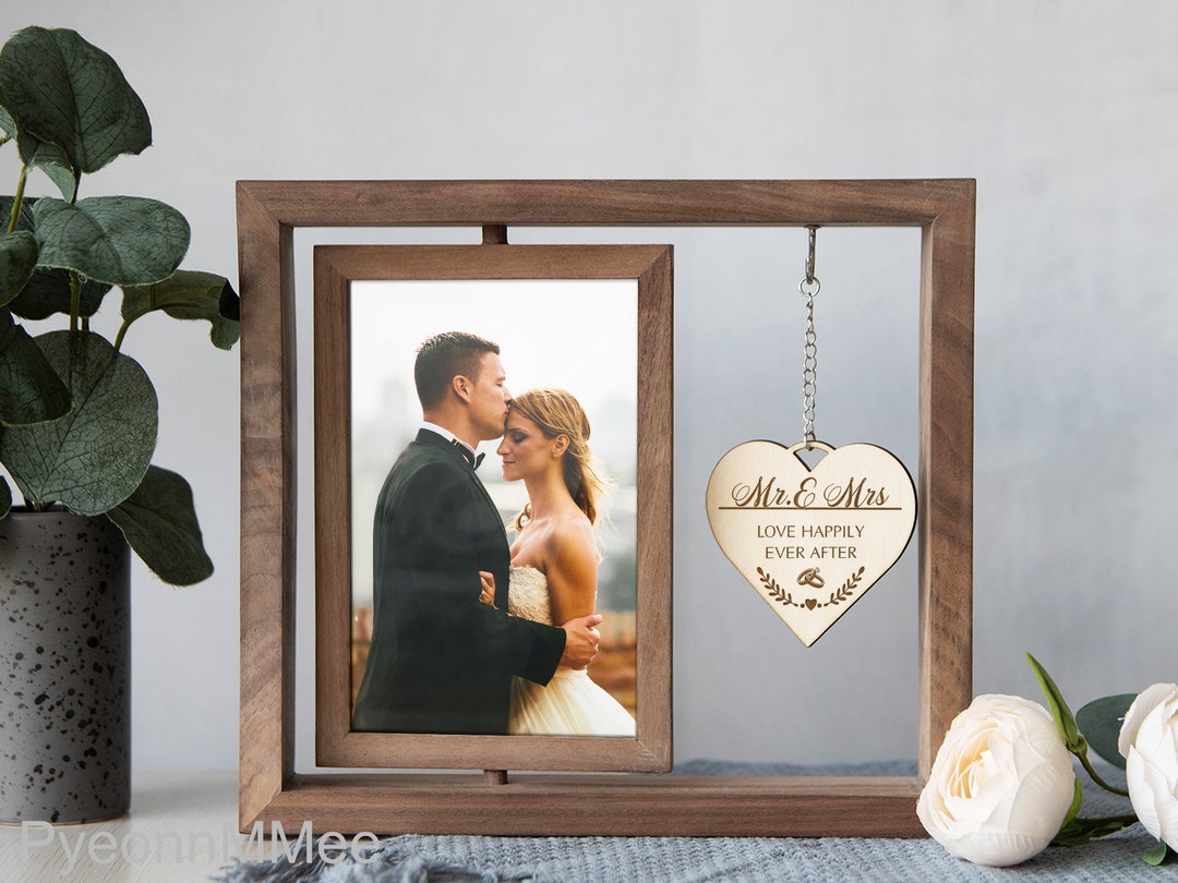 Personalized Wedding Picture Frame, Engraved Anniversary Picture Frame, Wedding Photo Frame ...