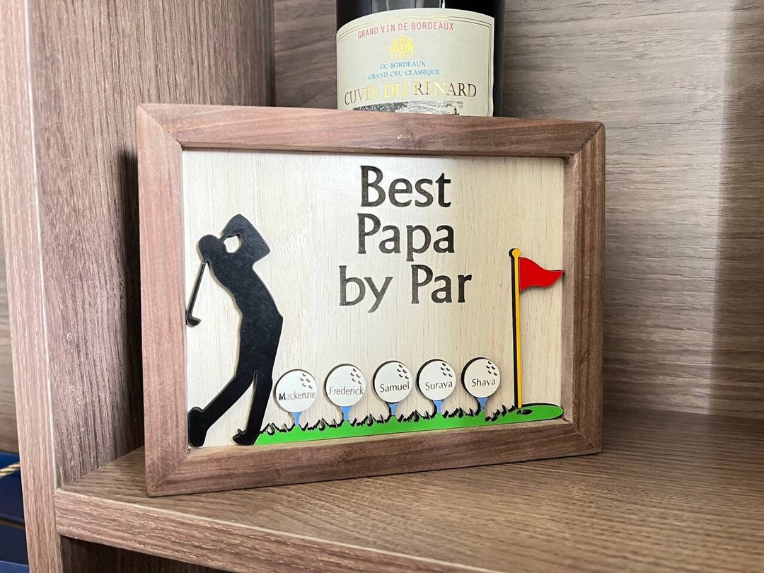 Best Dad Signs, Best Dad by Par, Personalized Gifts for Husband and ...