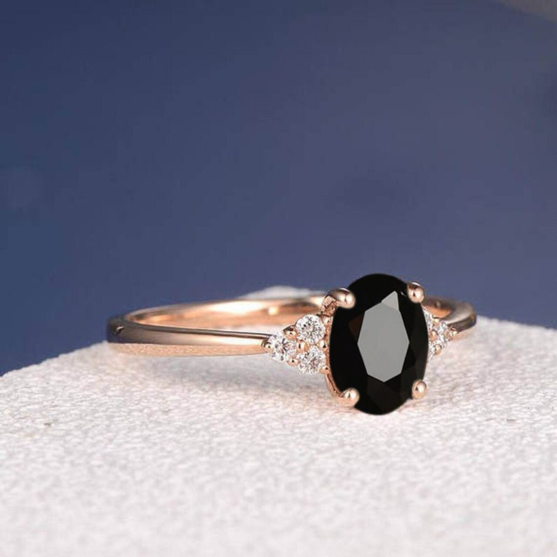Black Stone Gold Rings