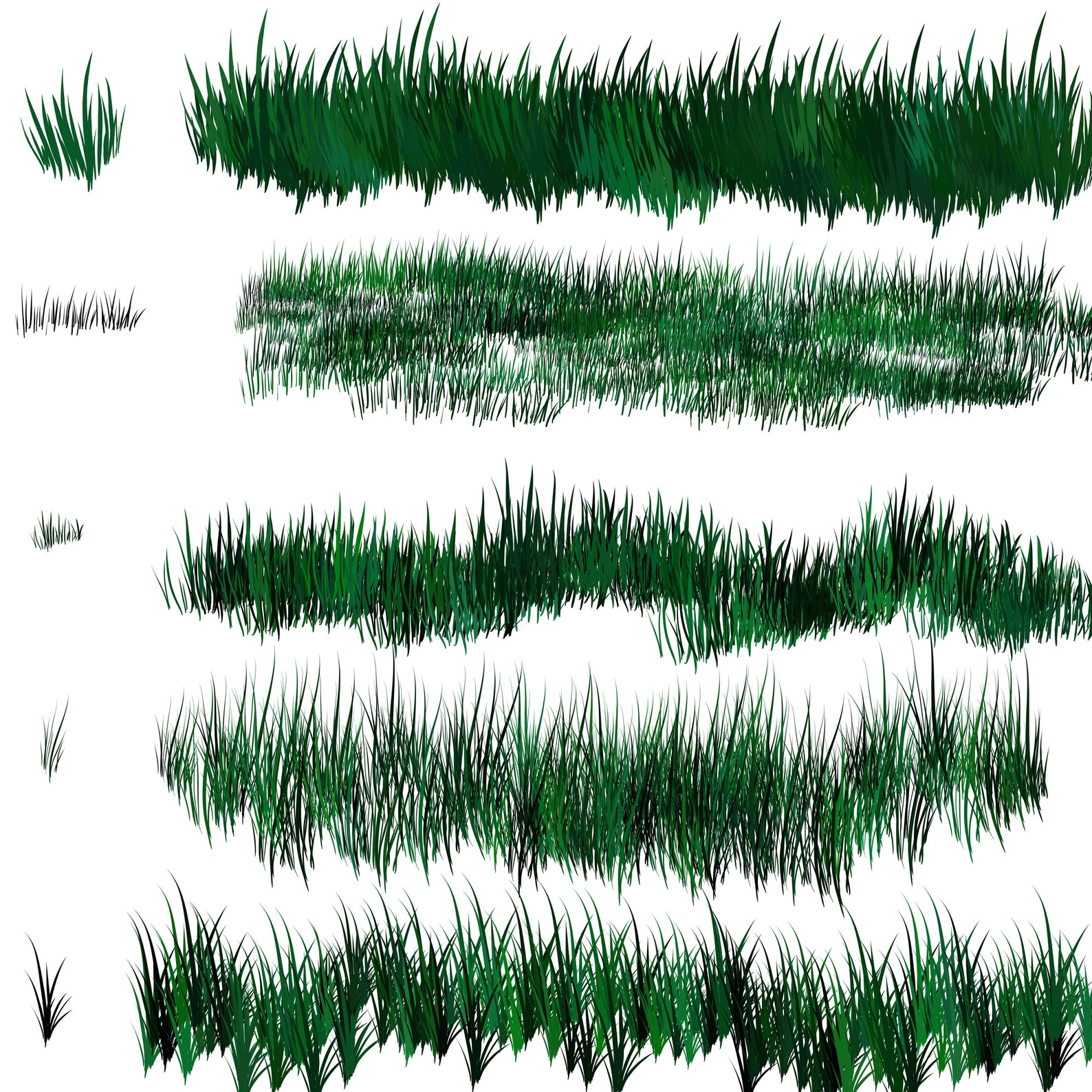 15 Grass Photoshop Procreate Brush for Digital Art Graphic Design and ...