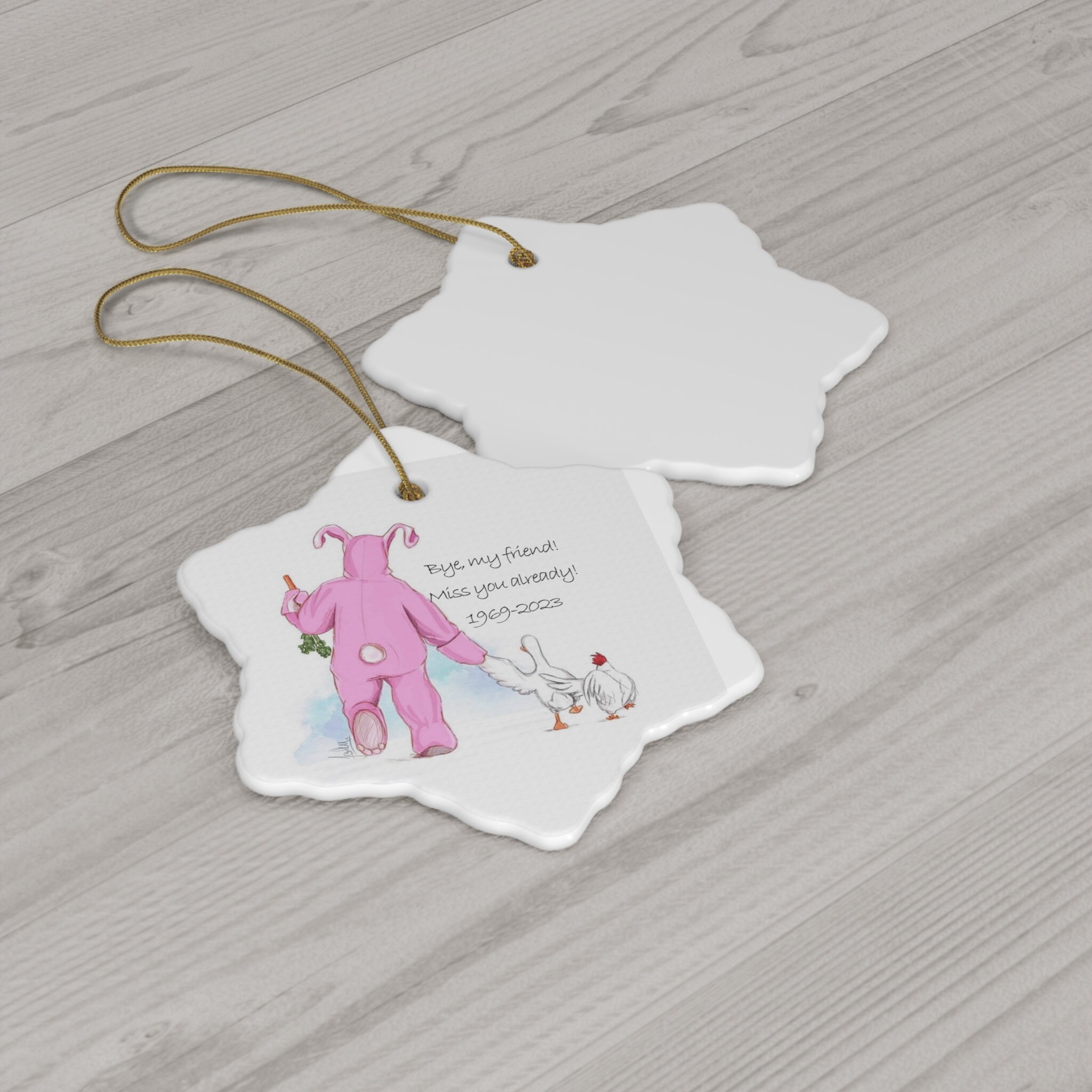 Chandler Bing/matthew Perry Leaving With Chick and Duck Ceramic ...