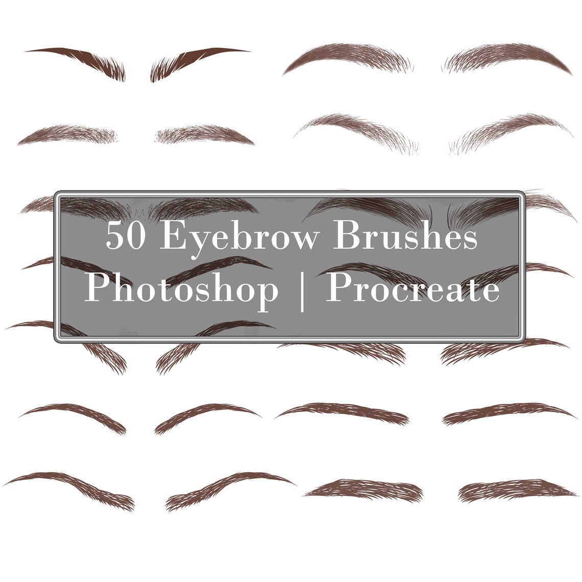 50 Eyebrow Photoshop Brushes Eyebrow Procreate Brushes Eyebrow ...